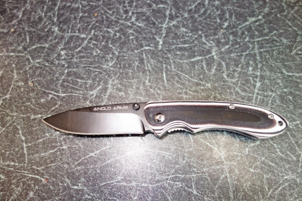 Anglo Arms Black and White Folding Knife | Bushcraft Knife Reviews ...